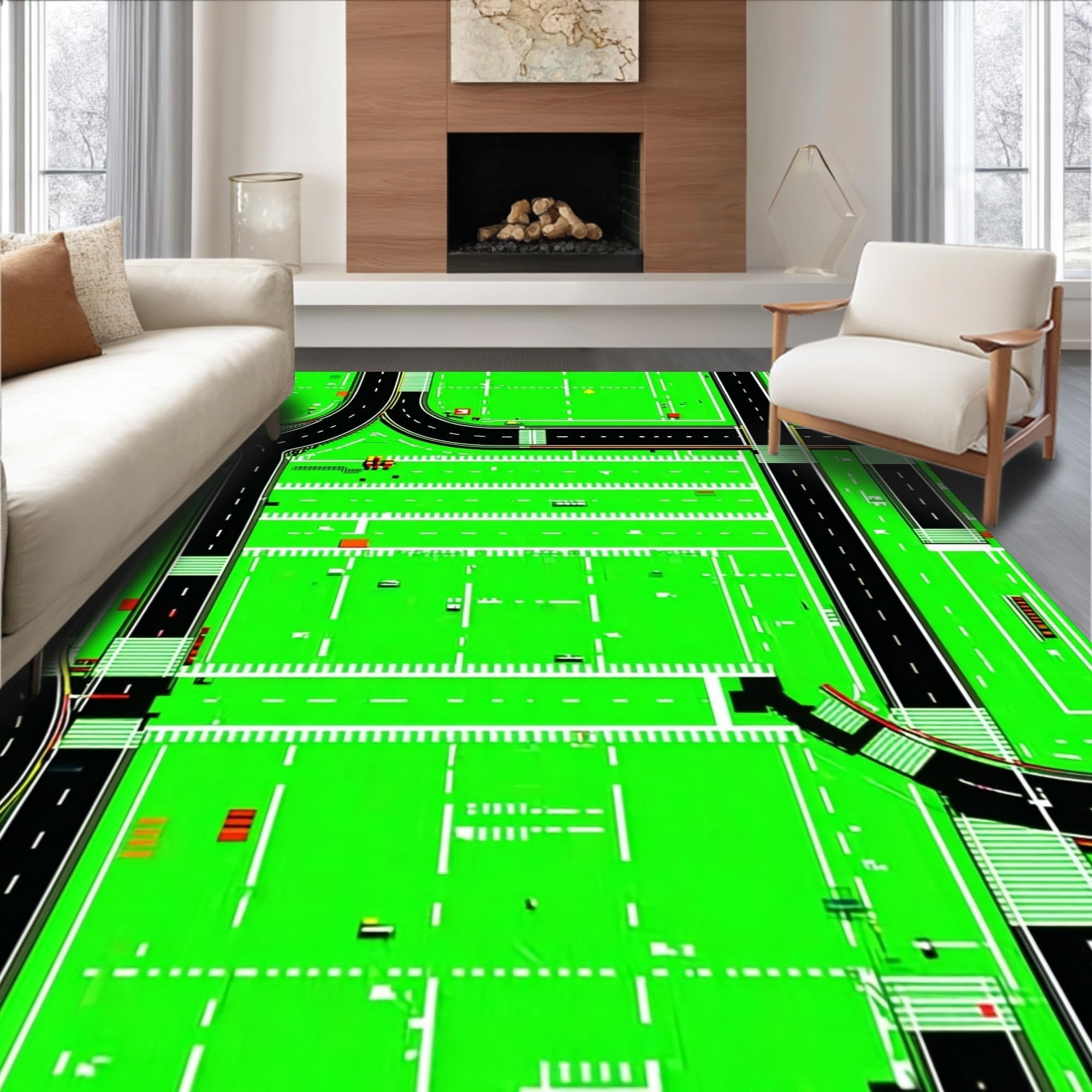 Ultra Soft Area Rug 8x10, Non Slip, Stain Resistant, Washable Area Rugs ...