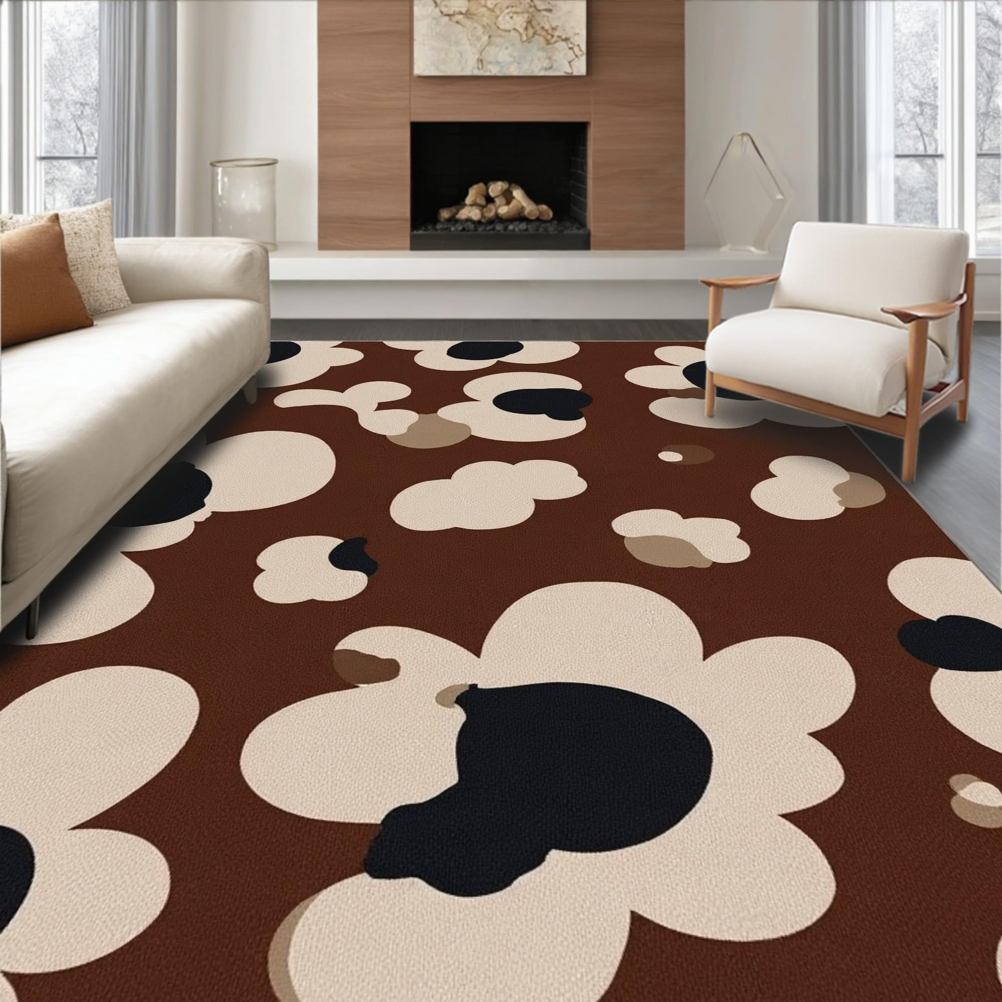 Ultra Soft Area Rug 8x8, Non Slip, Stain Resistant, Washable Area Rugs ...
