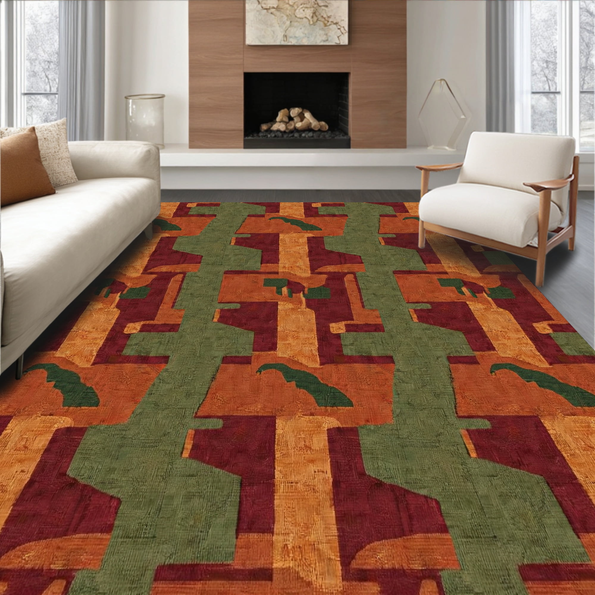 Ultra Soft Area Rug 8x8, Non Slip, Stain Resistant, Washable Area Rugs ...