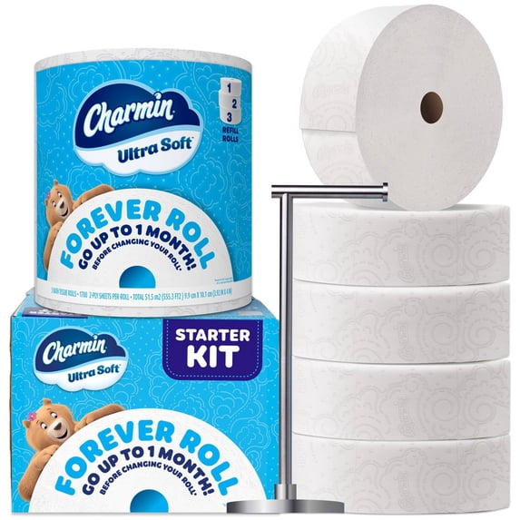 Ultra Soft Bath Tissue Septic-Safe Forever Roll Starter Kit 1700 Sheet ...