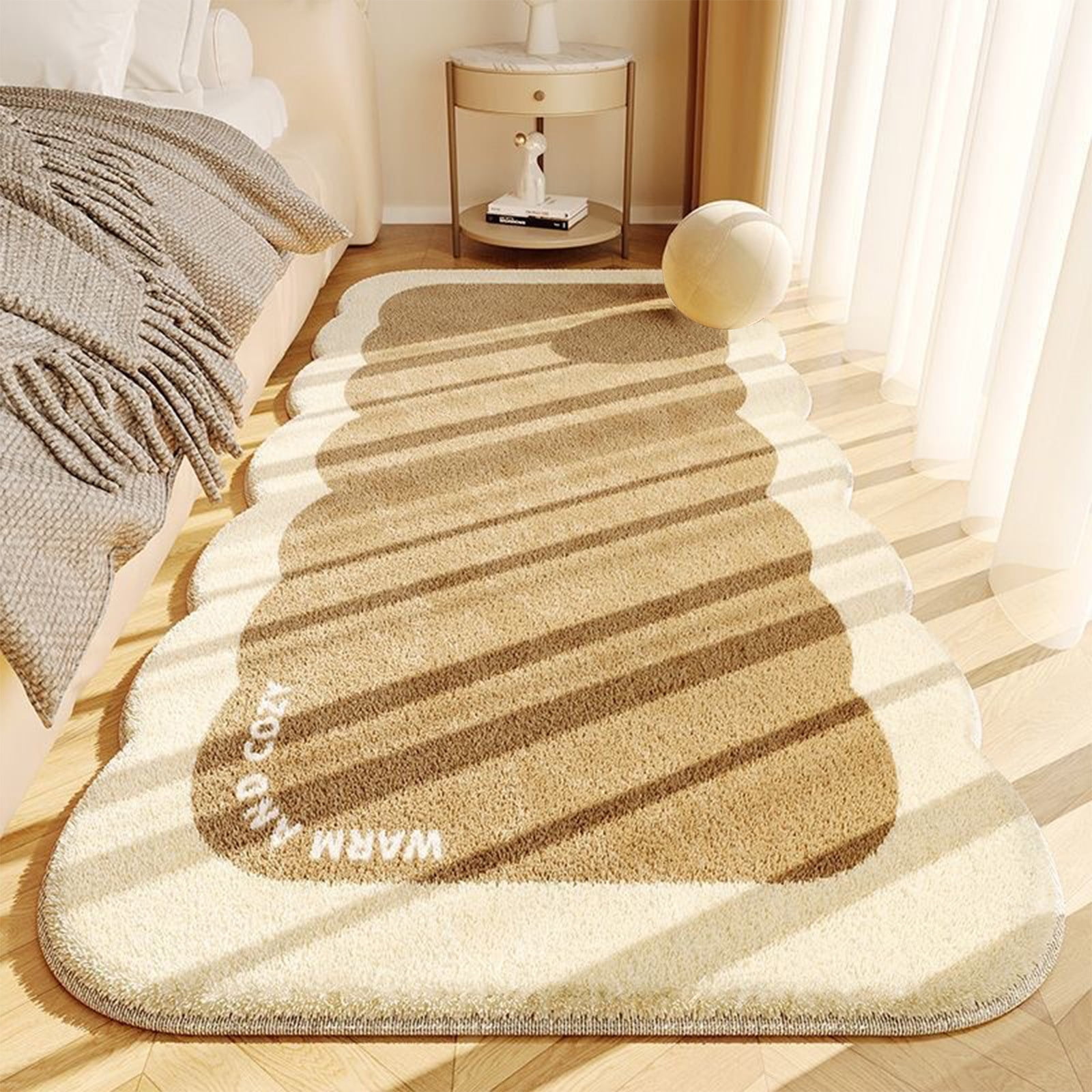 Ultra Soft Bedroom Rugs Irregular Shape Cute Area Rugs for Bedroom ...