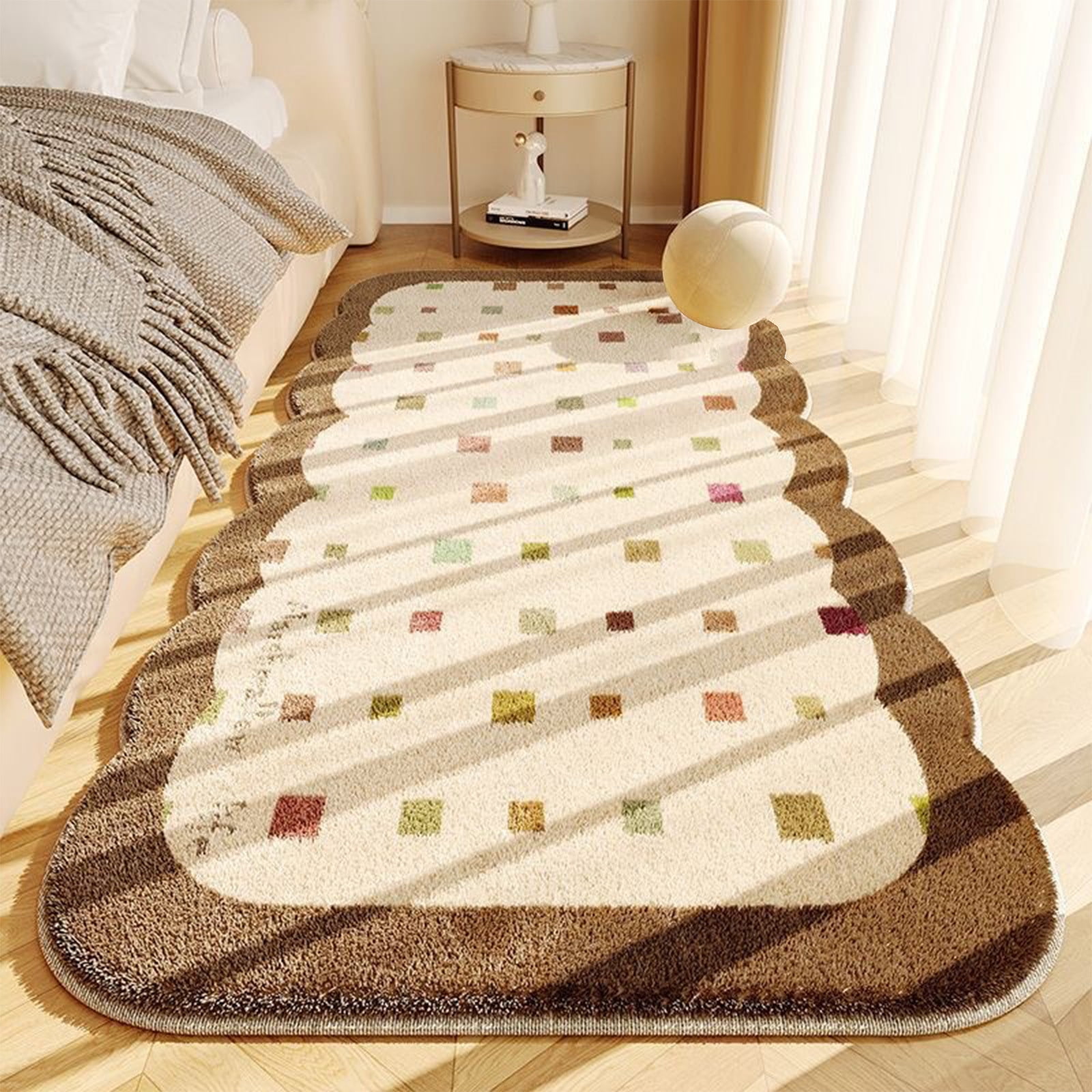 Ultra Soft Bedroom Rugs Irregular Shape Cute Area Rugs for Bedroom ...