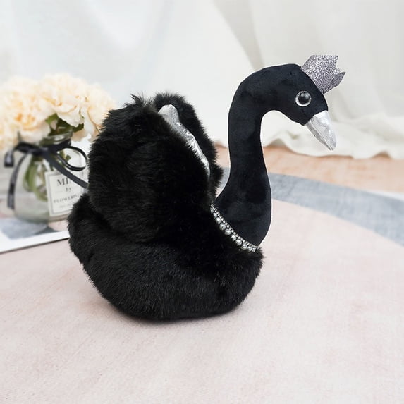 Ultra-Soft Black Swan Stuffed Animals Toy, 10", Realistic Swan Plush ...