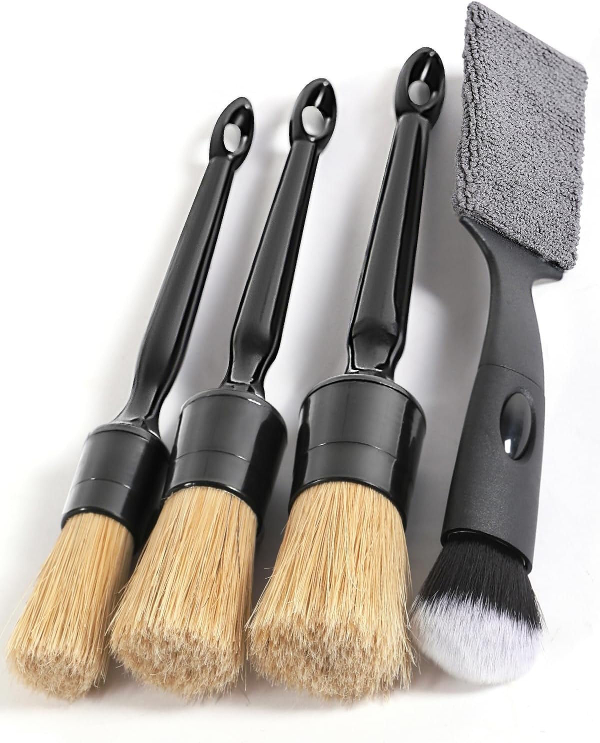 Ultra- Soft Car Detailing Brush Set, Auto Detail Brush Kit for Elegant Surfaces, Interior ...