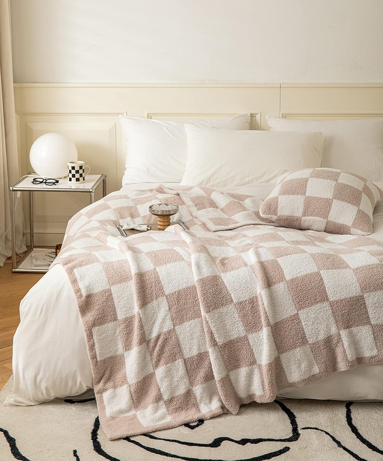 Ultra Soft Cozy Buffalo Checkerboard Grid Fluffy Microfiber Knitted ...