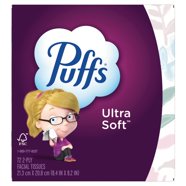 Puffs Ultra Soft Non-Lotion Facial Tissues, 8 Mega Cubes, 72 Facial ...
