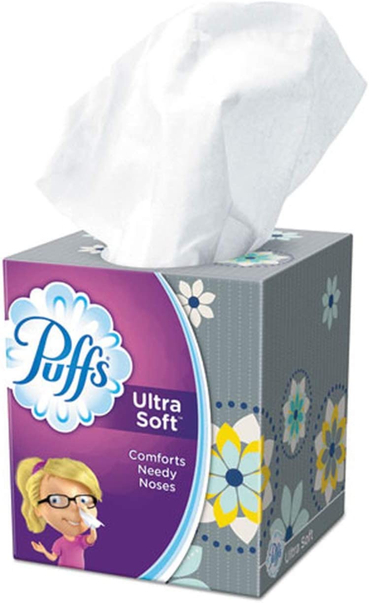 Ultra Soft Facial Tissue, Two-Ply, White, 56 Sheets/Box (11 Boxes ...