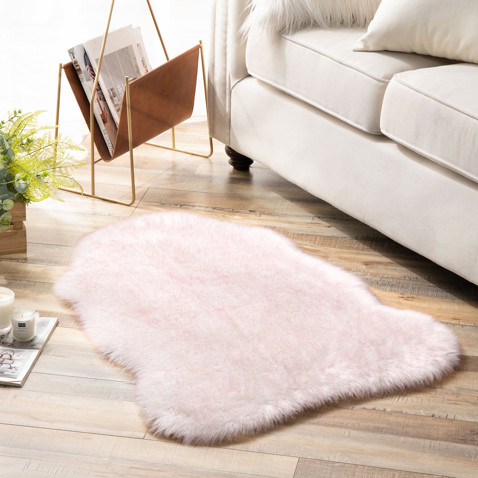 Ultra Soft Faux Fox Fur Fluffy Carpets Chair Couch Bedroom Floor Sofa ...