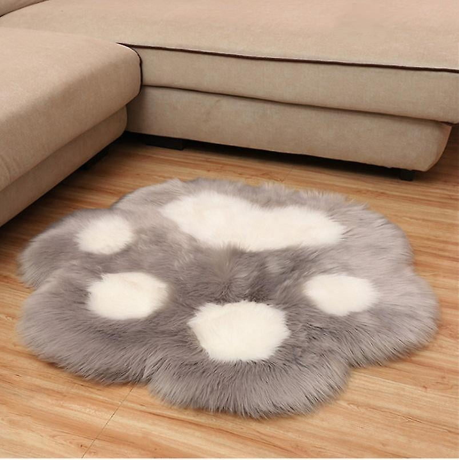 Ultra Soft Faux Sheepskin Fur Bear Paw Rug - Walmart.com