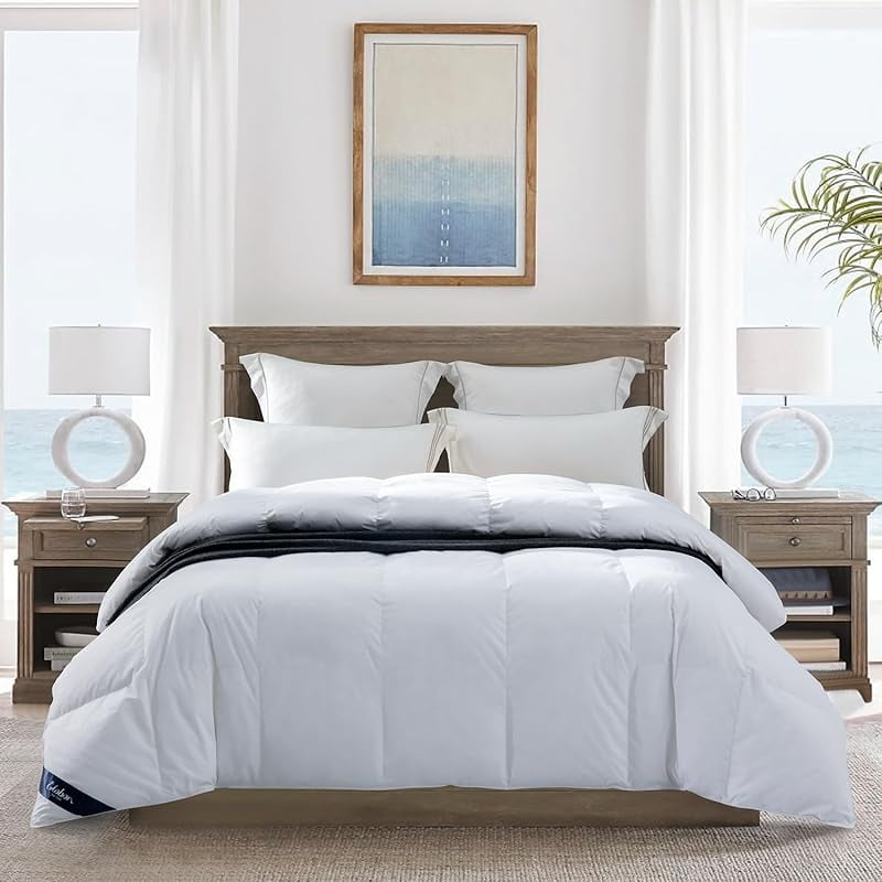 Ultra-Soft Down Feather Comforter King Size,Luxurious Hotel Collection ...