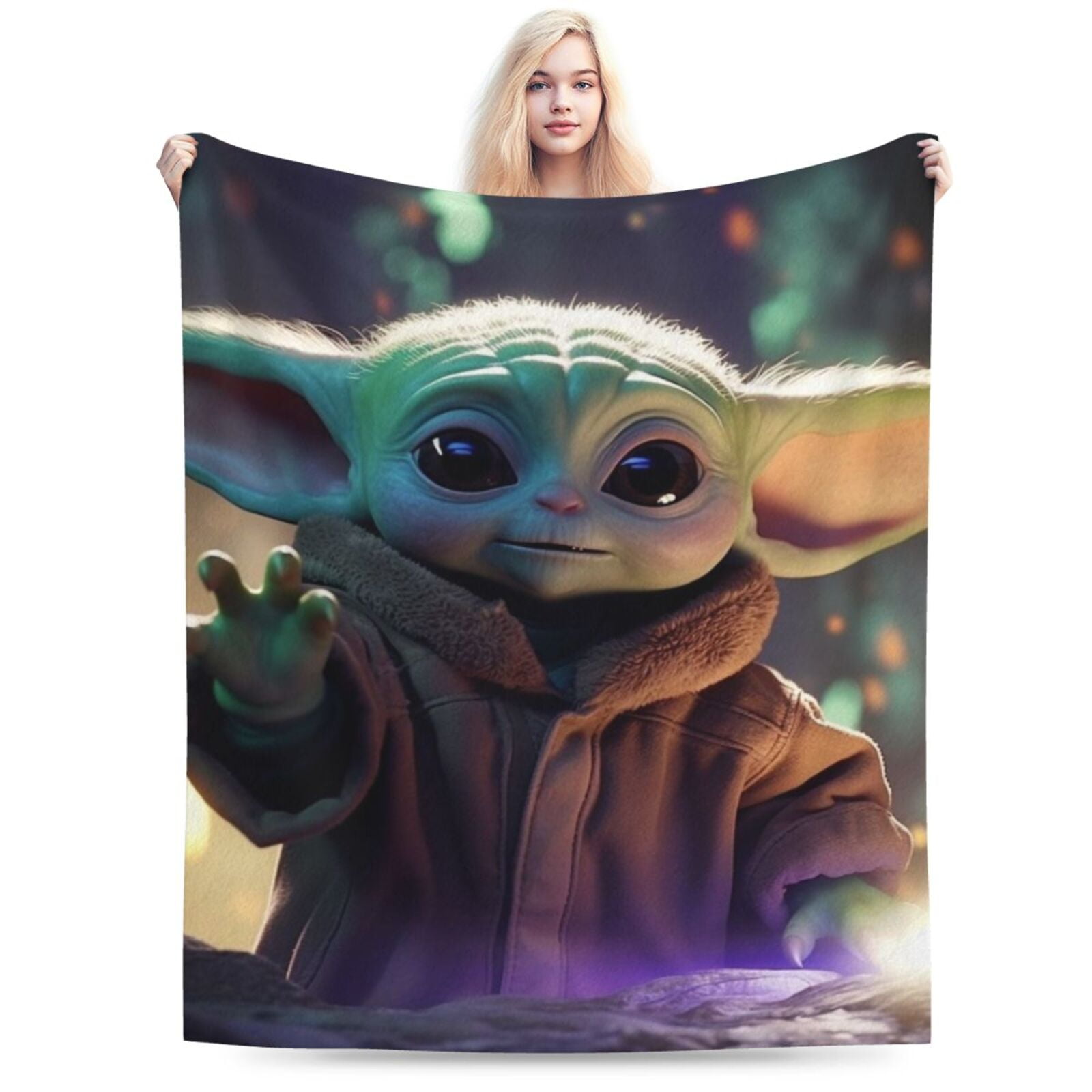 Ultra Soft Fleece Flannel Blankets Baby Yoda Cozy Warm Throws for Couch ...