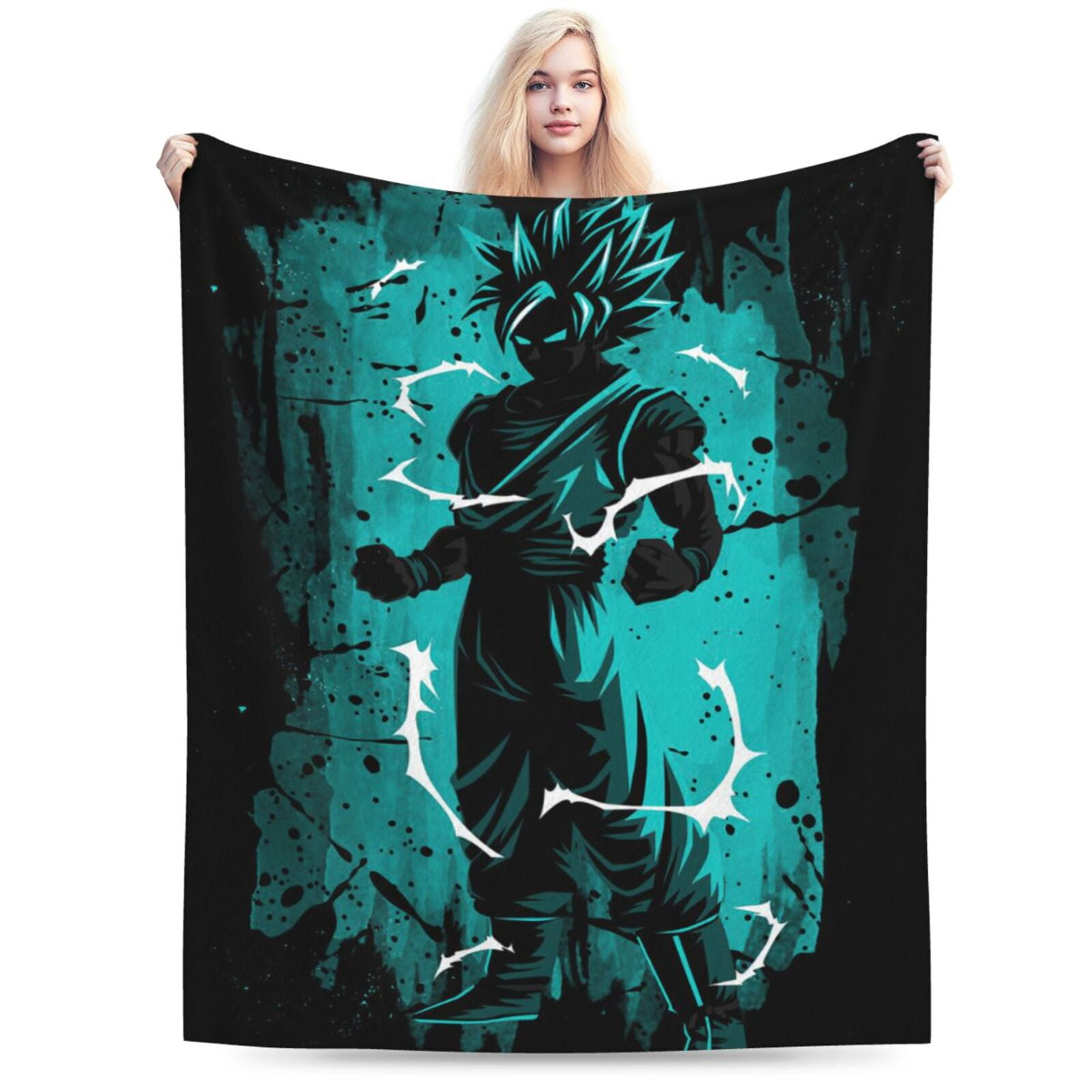 Ultra Soft Fleece Flannel DBZ Blankets Goku Cozy Warm Throws for Couch ...