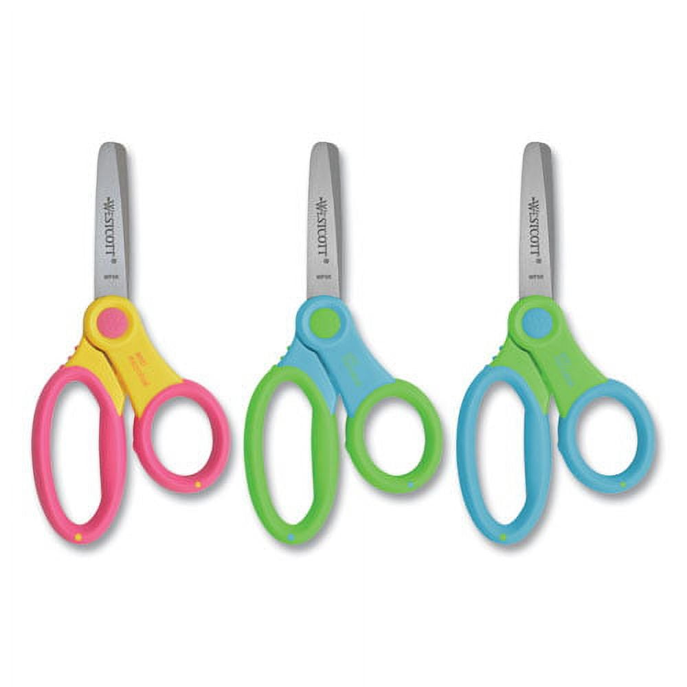 Ultra Soft Handle Scissors W/antimicrobial Protection, Rounded Tip, 5 ...