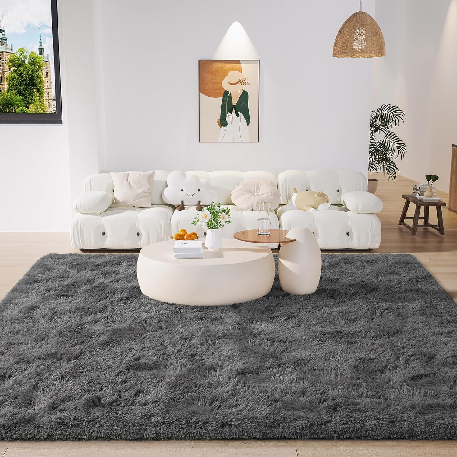 Ultra Soft Indoor Modern Area Rugs 3x5, Fluffy Living Room Carpets for ...