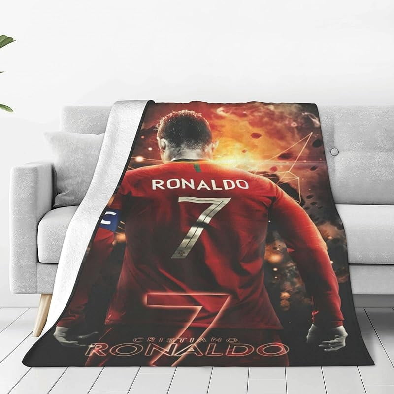 Ultra-Soft Micro Fleece Plush Blankets 50"X 40" With Ronaldo #7 Logo ...