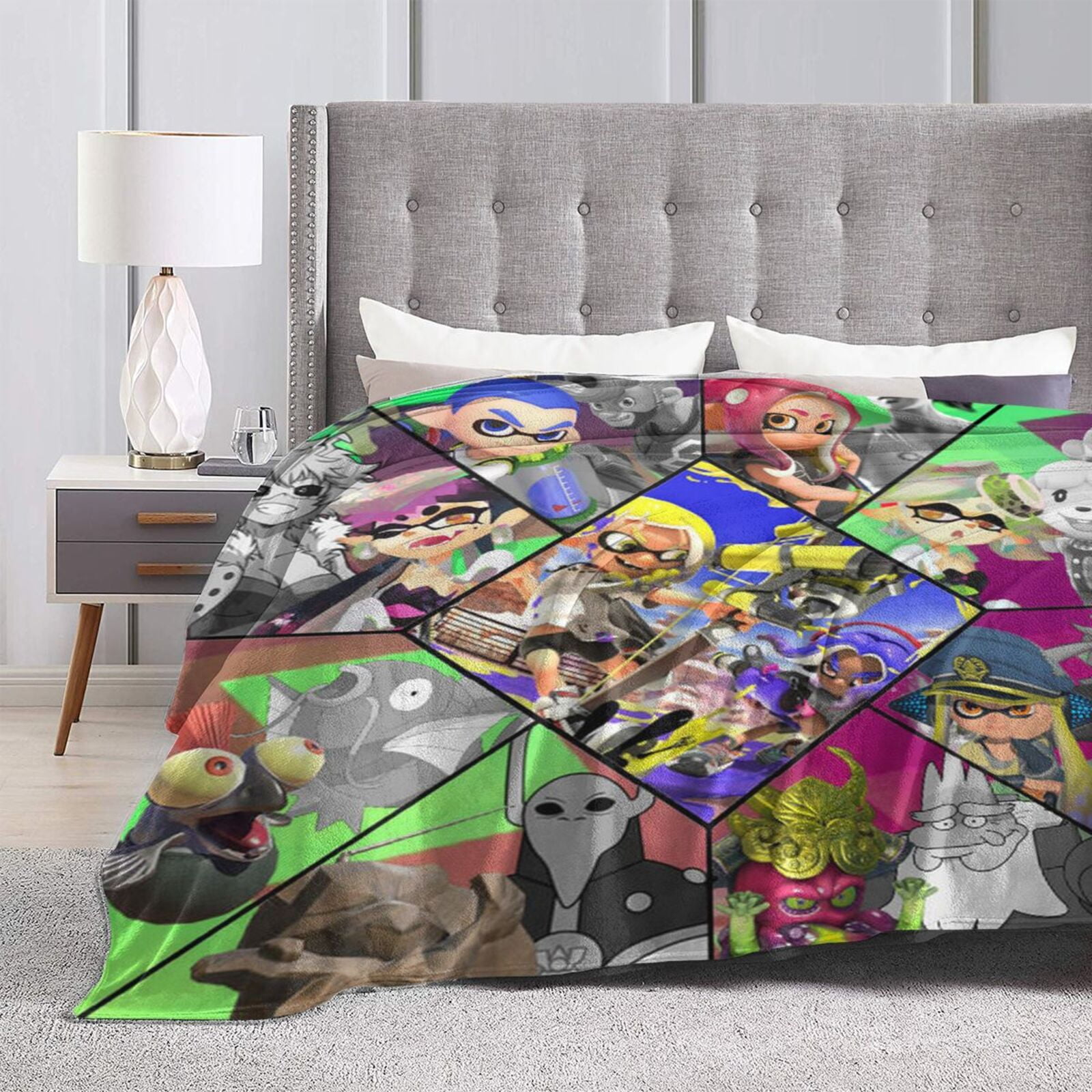 Ultra-Soft Micro Fleece Warm Splatoon Blanket Throw Fluffy Fleece ...