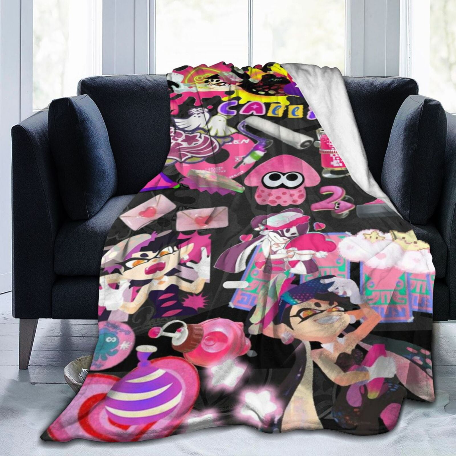 Ultra-Soft Micro Fleece Warm Splatoon Blanket Throw Fluffy Fleece ...