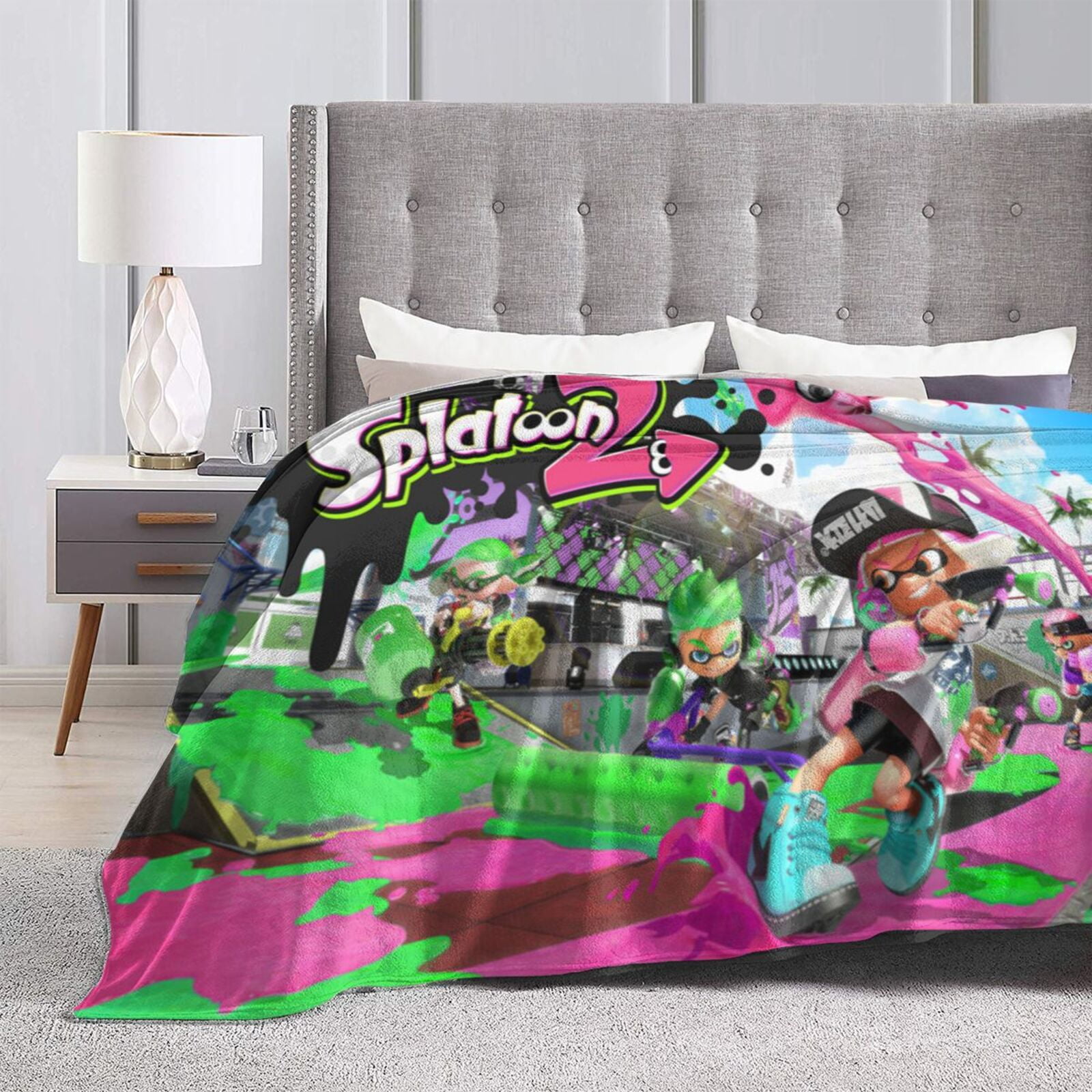 Ultra-Soft Micro Fleece Warm Splatoon Blanket Throw Fluffy Fleece ...