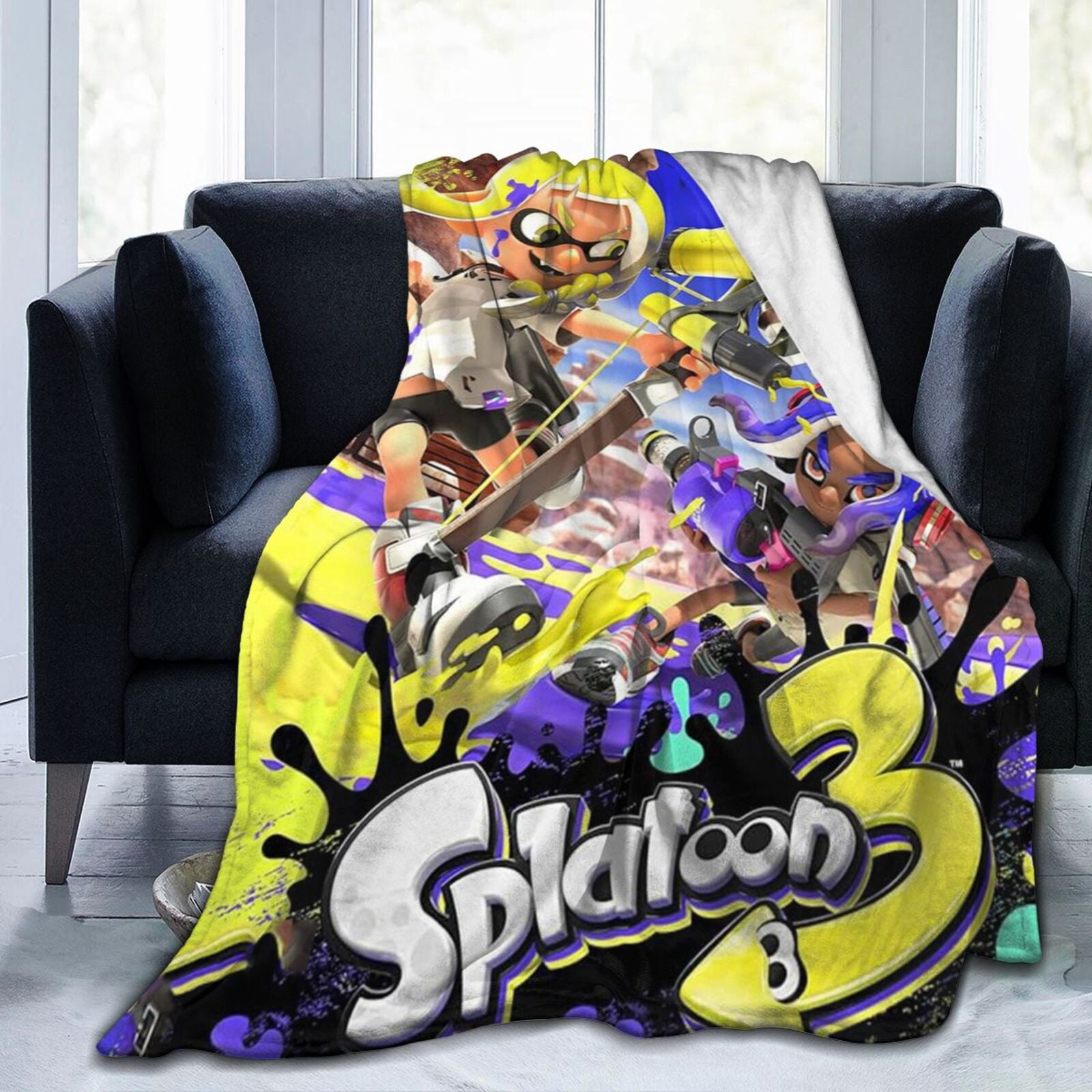 Ultra-Soft Micro Fleece Warm Splatoon Blanket Throw Fluffy Fleece ...