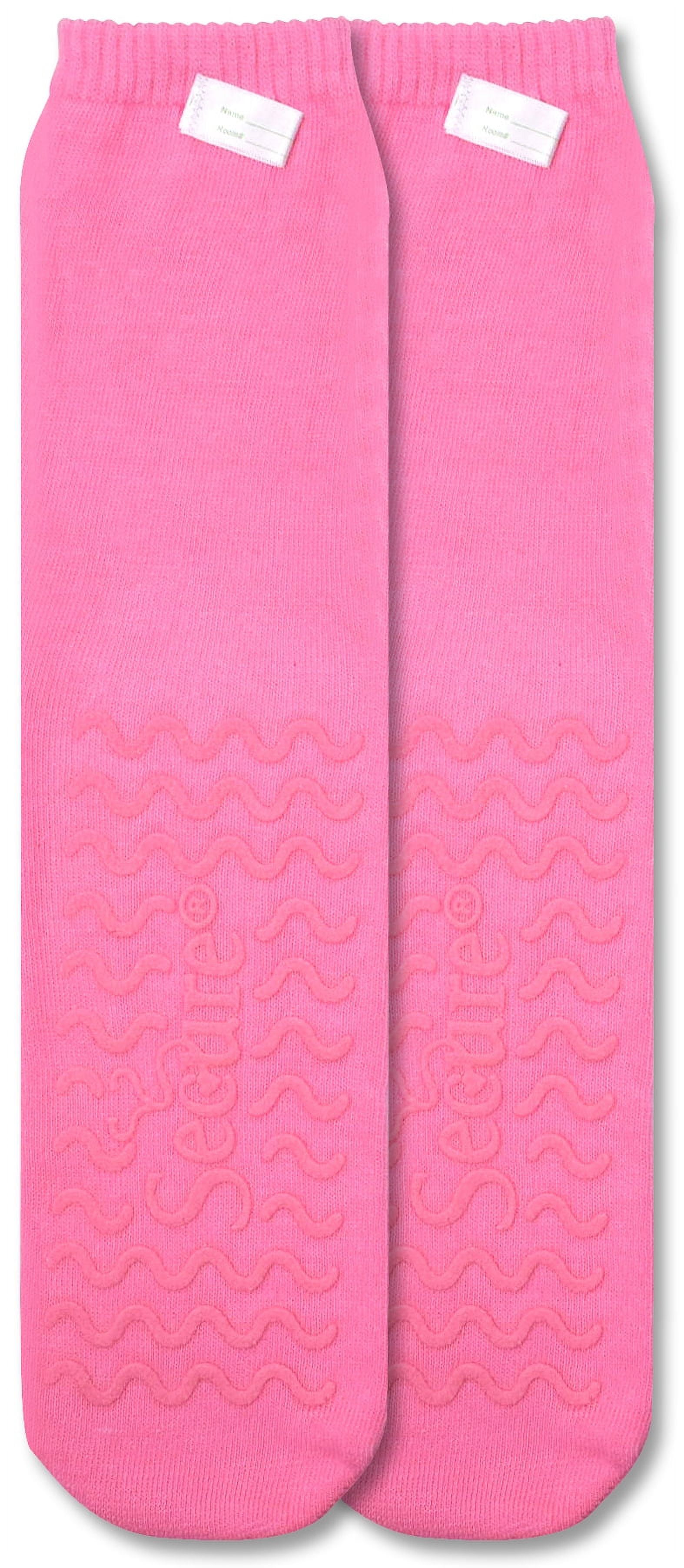 Ultra Soft Non-Slip Grip Slipper Socks, Pink - Fall Injury Prevention ...