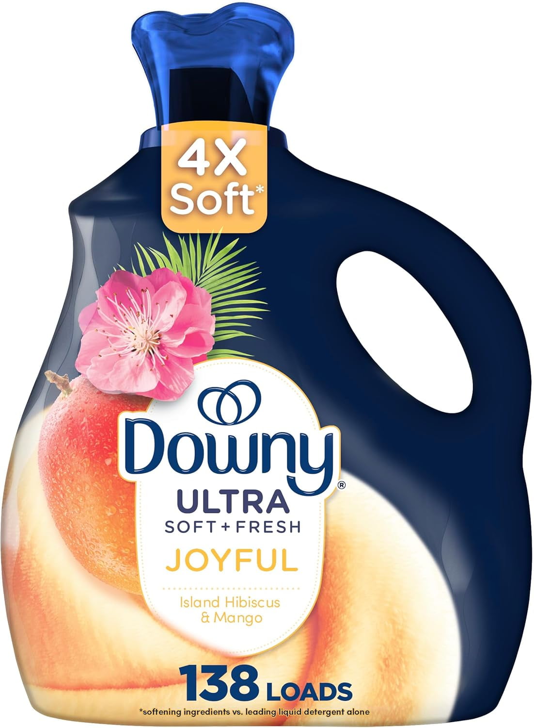 Ultra Soft Plus Fresh Fabric Softener Liquid, Joyful, Island Hibiscus ...