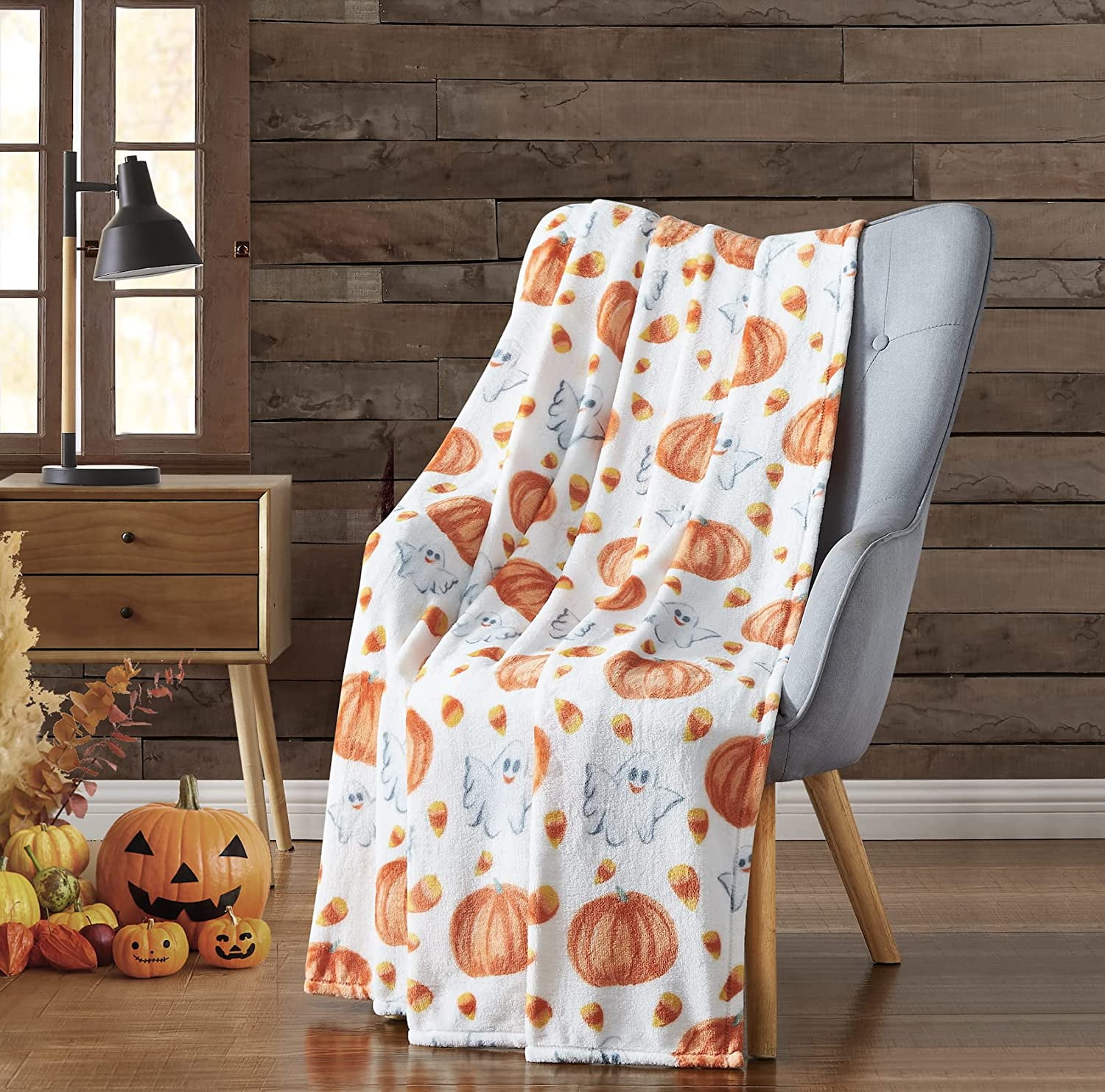 Ultra Soft & Plush Autumn & Halloween Chic Themed Oversized Accent ...