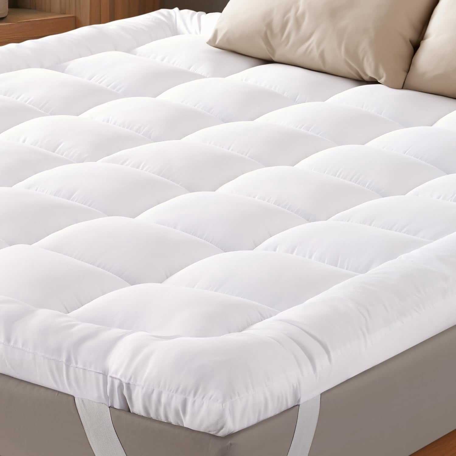 Ultra Soft Queen Mattress Topper - Cloud-Like Mattress Pad for Back ...