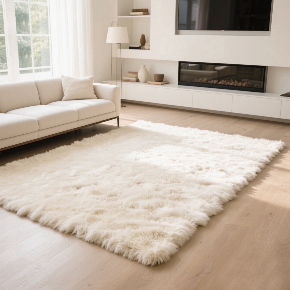 Ultra Soft Rug for Living Room, 4'x6' Fluffy Shag Area Rug for Bedroom ...