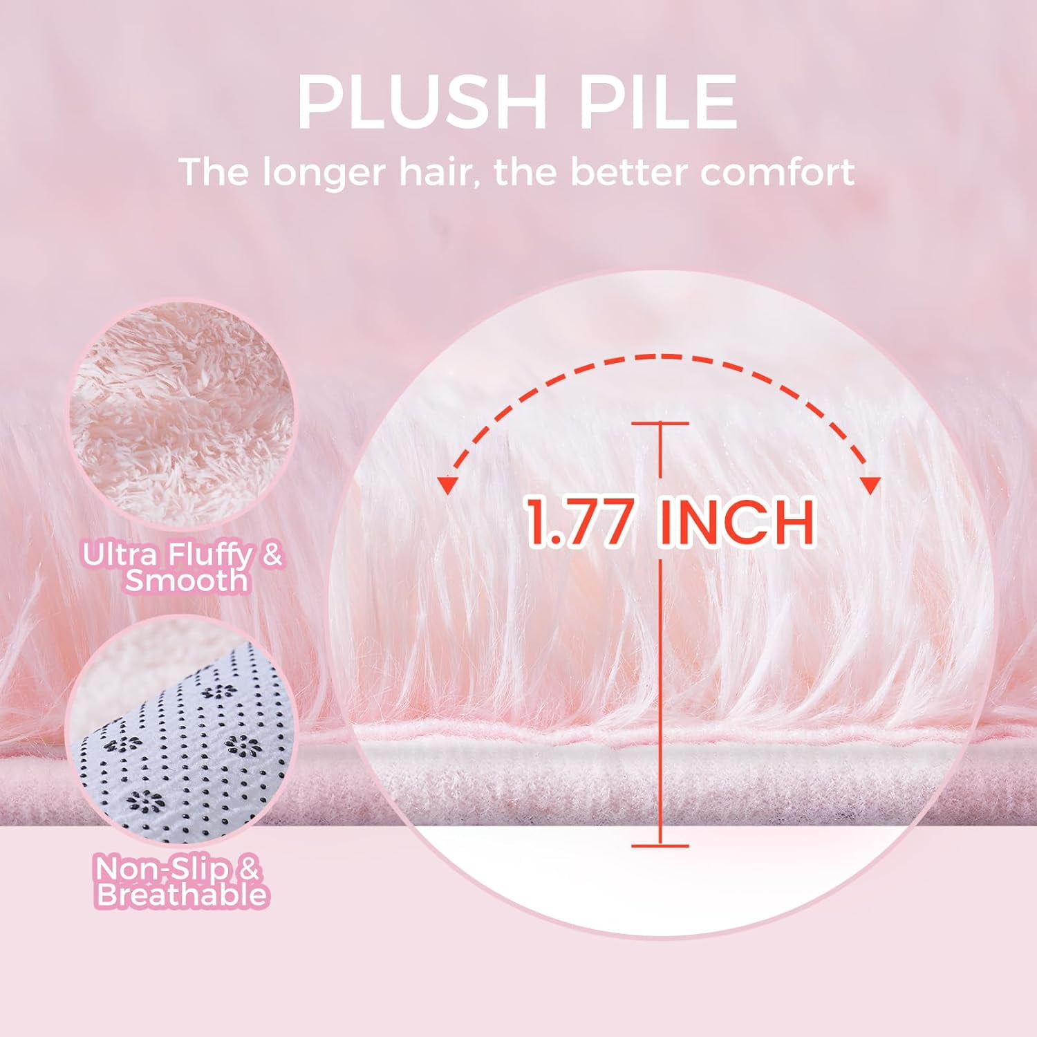 Ultra Soft Rug for Living Room, 5X8 Fluffy Shag Area Rug for Bedroom ...