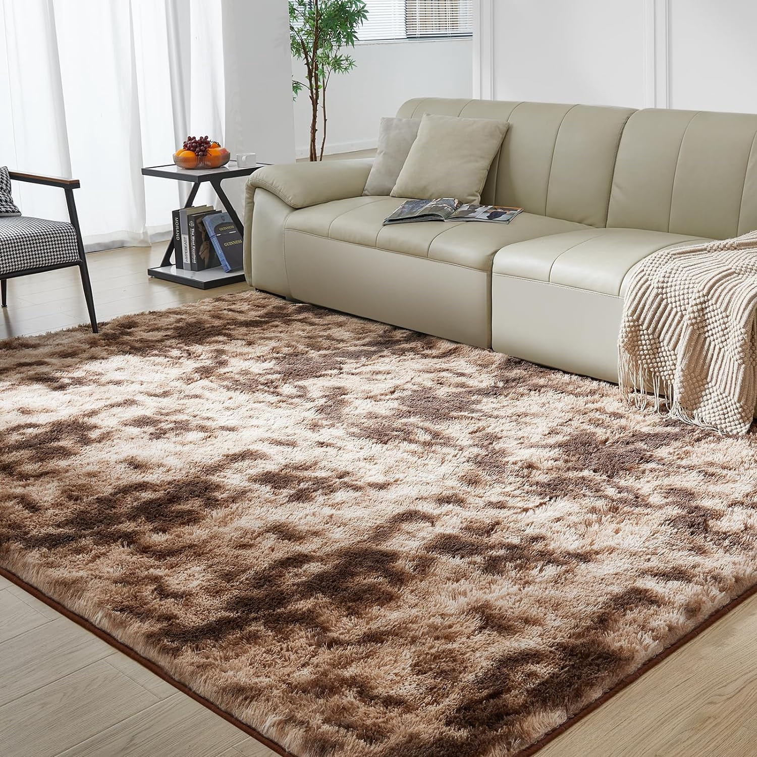 Ultra Soft Rug for Living Room, 9X12 Fluffy Shag Area Rug for Bedroom ...