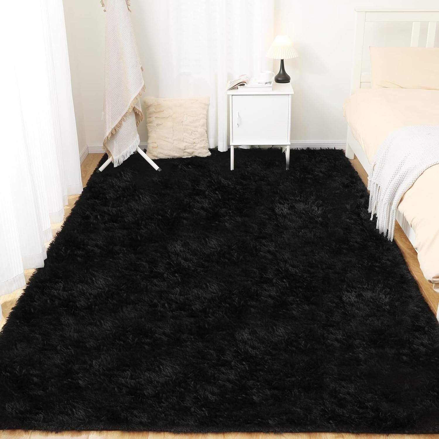 Cshidworld Soft Rug for Bedroom and Living Room 4x6 Fluffy Shaggy ...