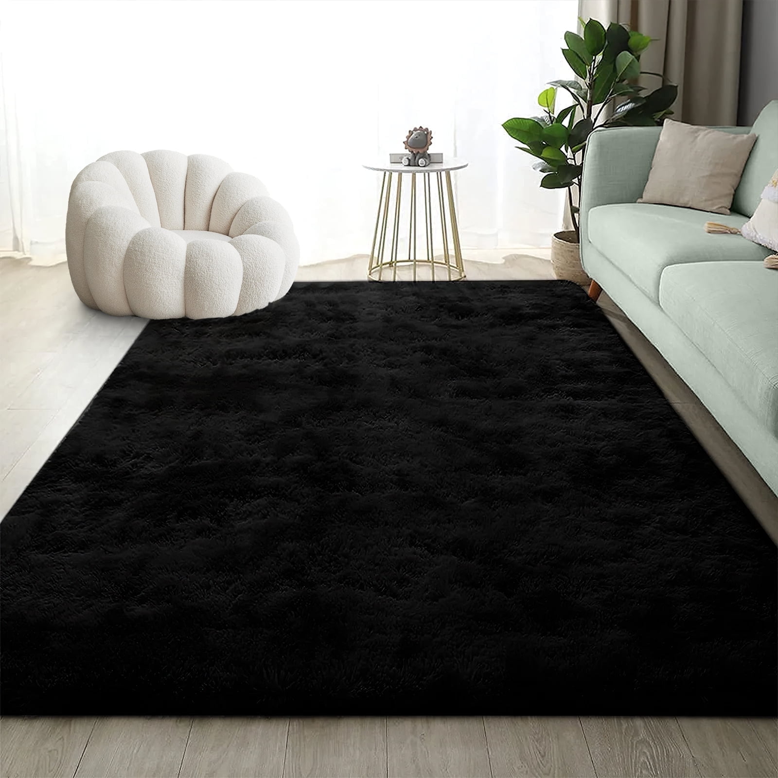 Cshidworld Ultra Soft Rug for Living Room and Bedroom 5x8 Fluffy Shag ...