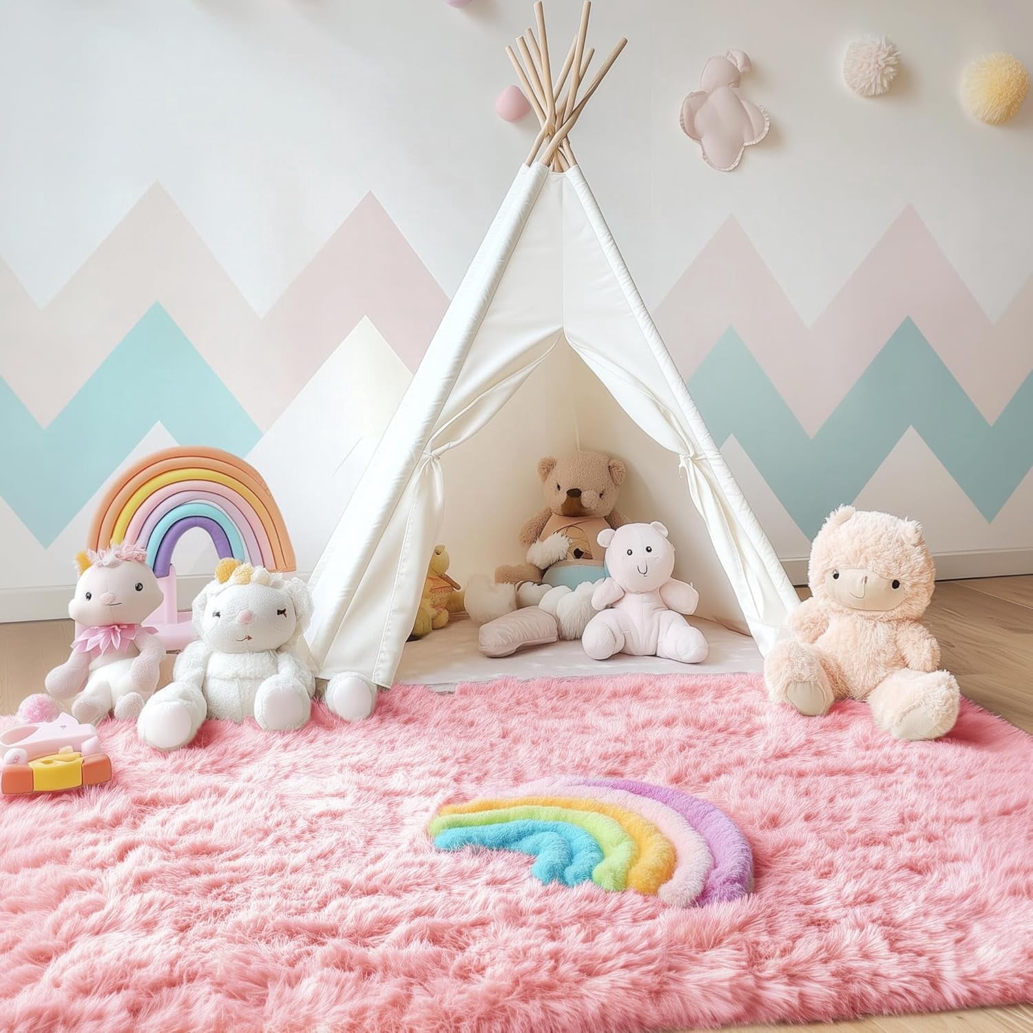Ultra Soft Rug for Living Room, 6X9 Fluffy Area Rug for Bedroom, Modern ...