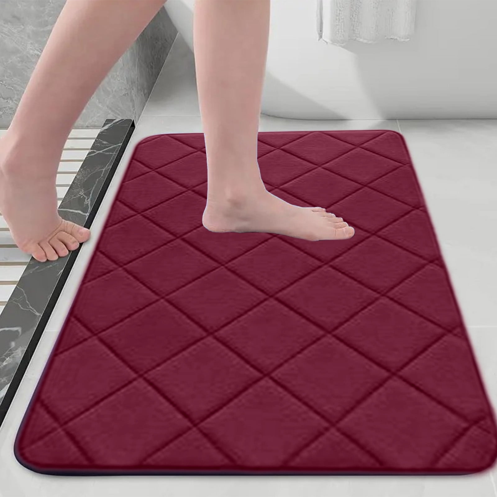 Ultra Soft Super Absorbent Non-Slip Bathroom Rug - Machine-Washable ...