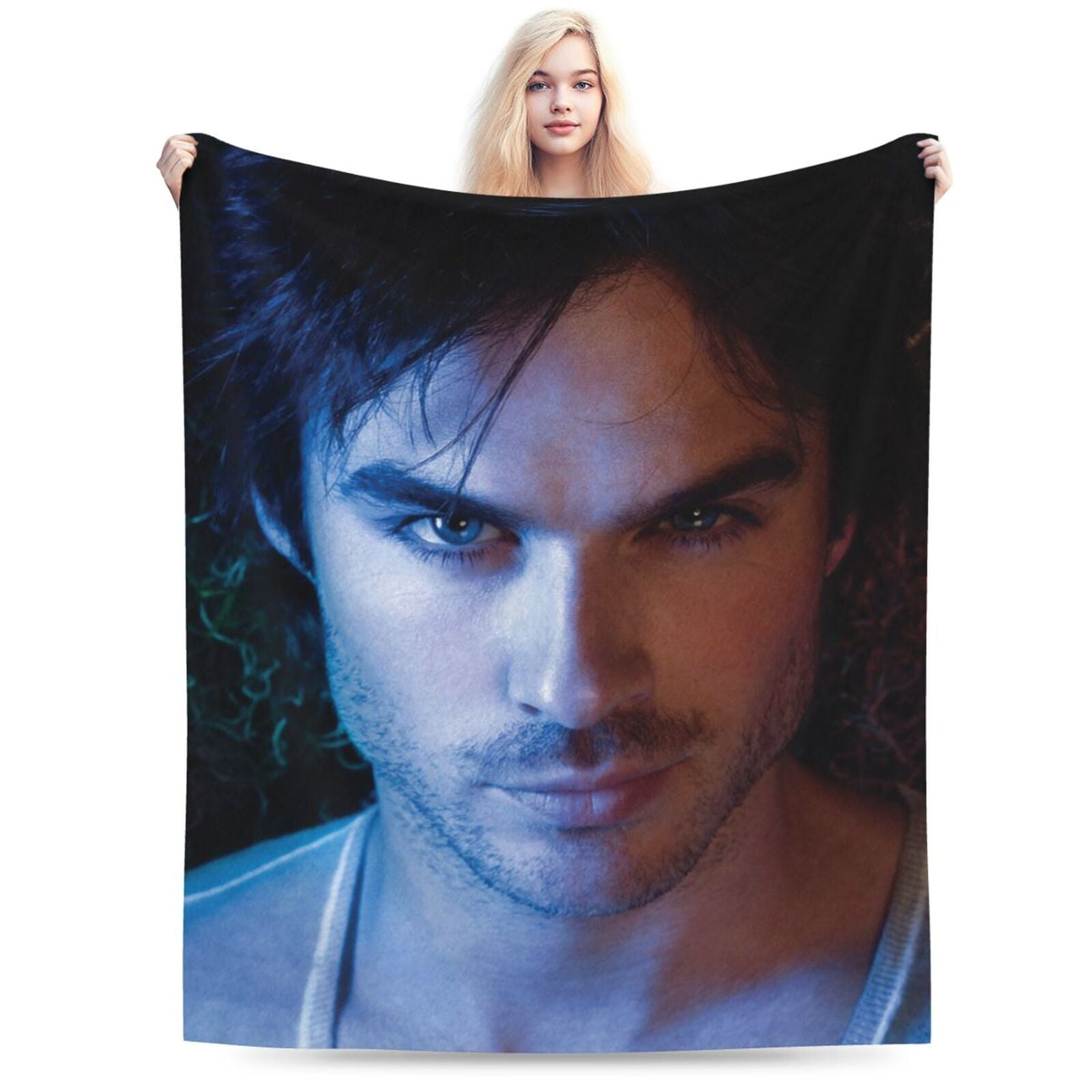 Ultra Soft Throw Plush, Damon Salvatore Ian Somerhalder Bedding Fleece ...