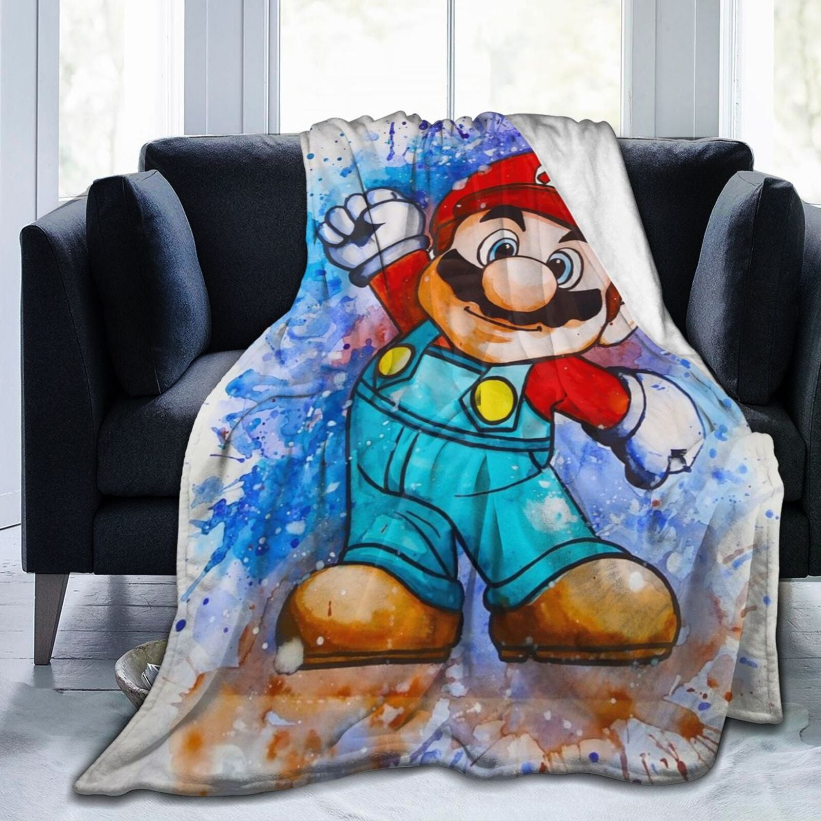 Ultra Soft Throw Plush, Super Mario Bedding Fleece Blanket for Sofa Bed ...