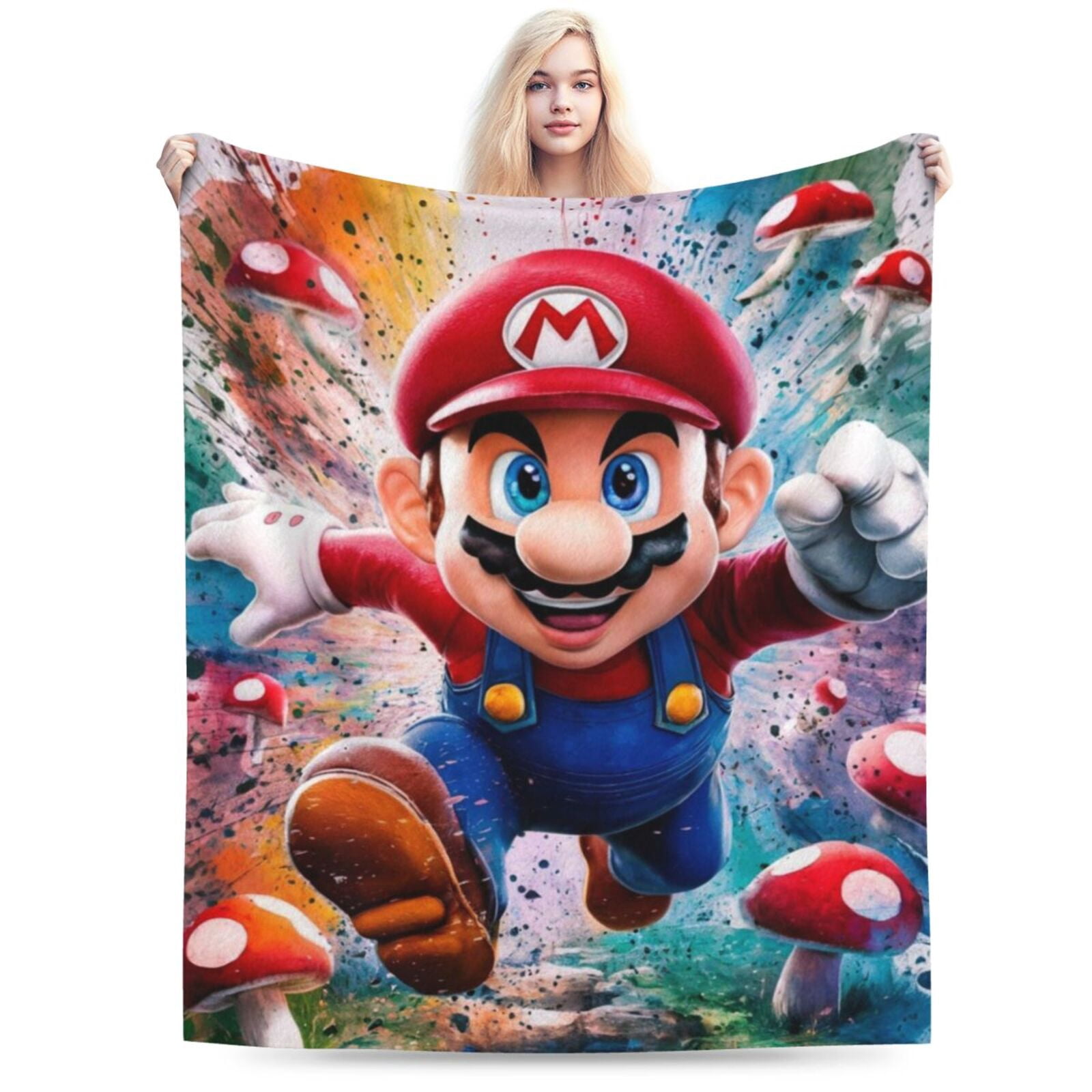 Ultra Soft Throw Plush, Super Mario Bedding Fleece Blanket for Sofa Bed ...