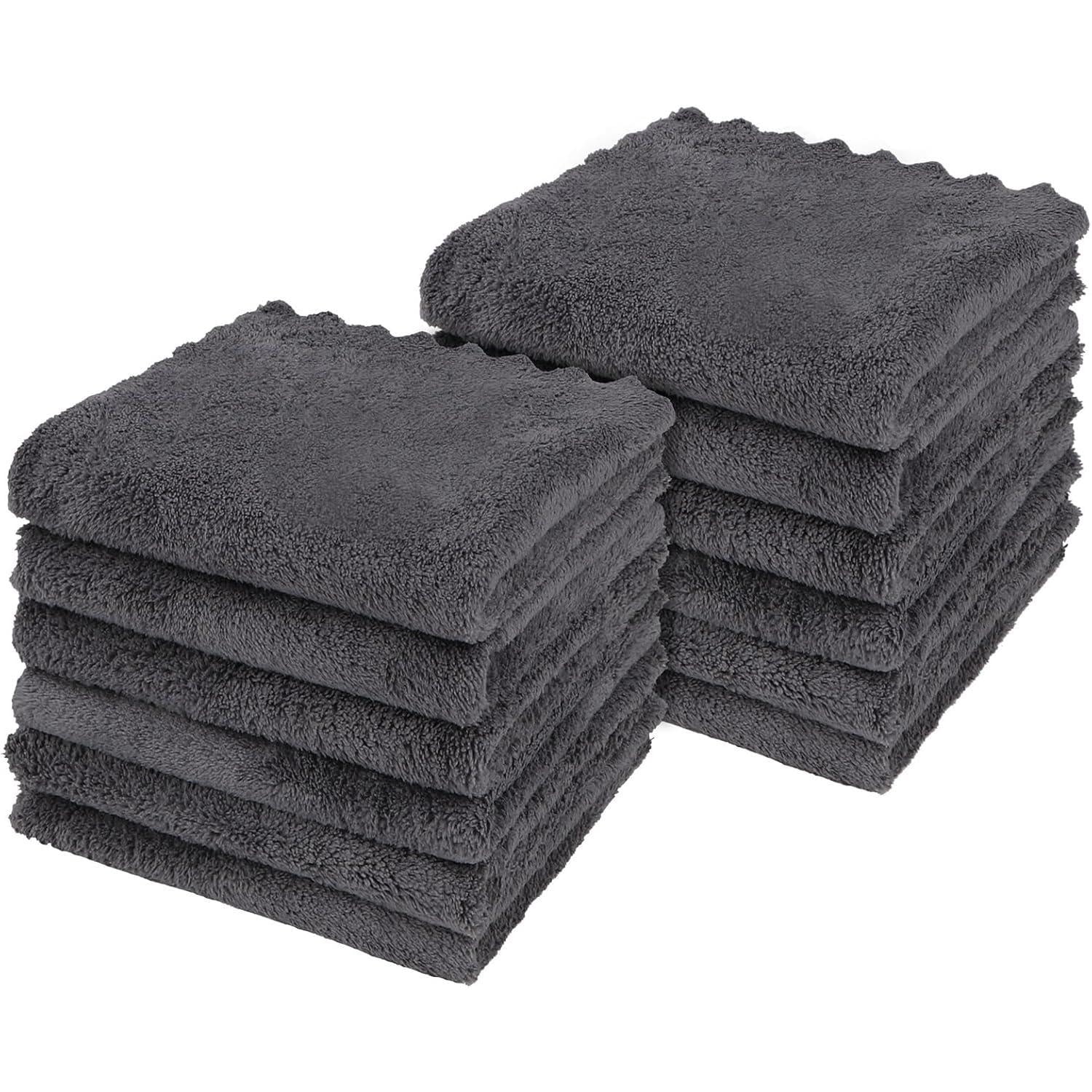 Ultra Soft Washcloths 12 Pack, Premium Microfiber Towel Sets 12 X 12 ...