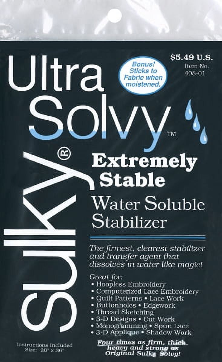 Ultra Solvy Water - Soluble Stabilizer - 19.5" X 36" - Walmart.com