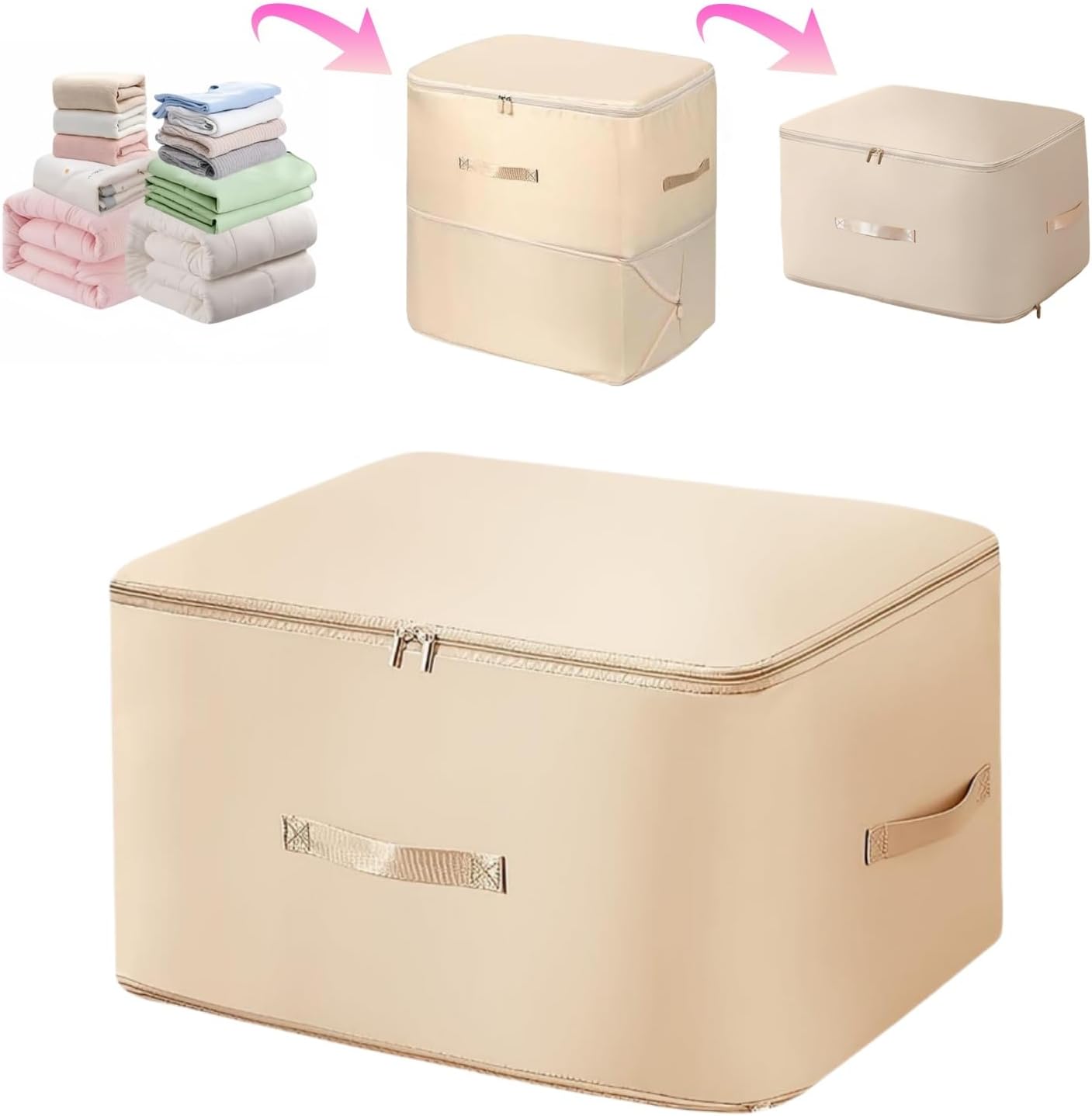 Ultra Space Saving Self Compression Organizer, 2024 Upgrade Duvet ...