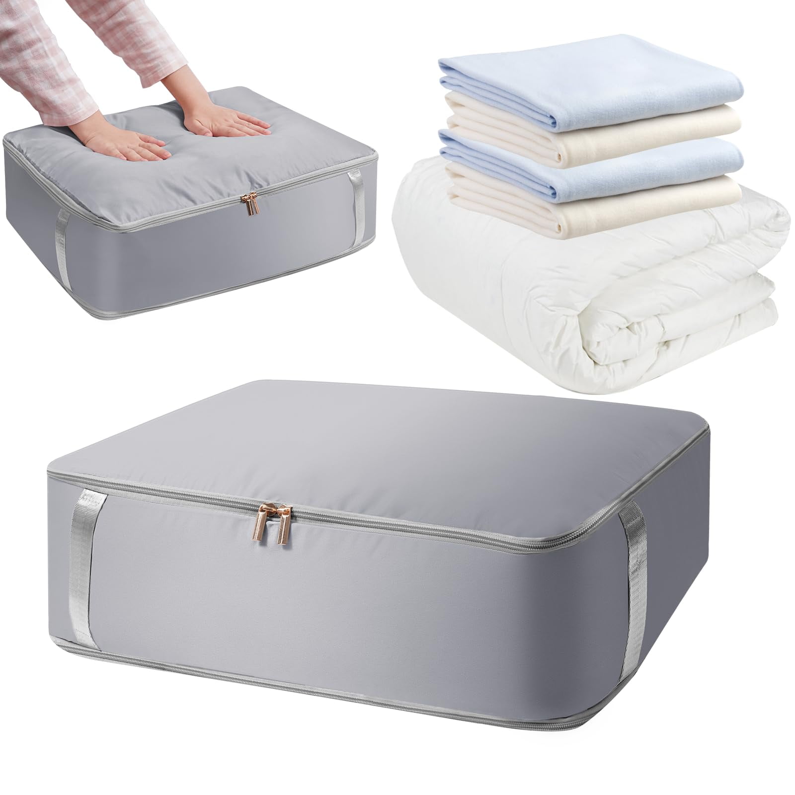 Ultra Space Saving Self Compression Organizer - 54L Compression Storage ...