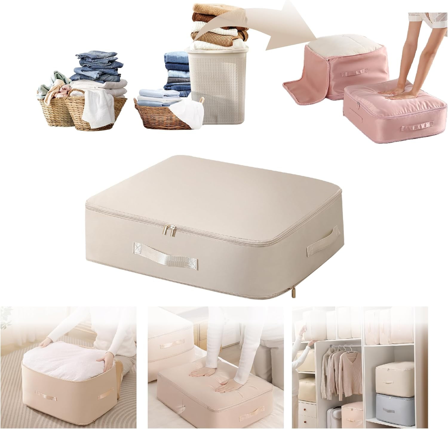 Ultra Space Saving Self Compression Organizer,Packing Cubes,Waterproof ...