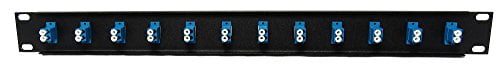 Ultra Spec Cables 12 Port LC Fiber Patch Panel Singlemode (Blue ...