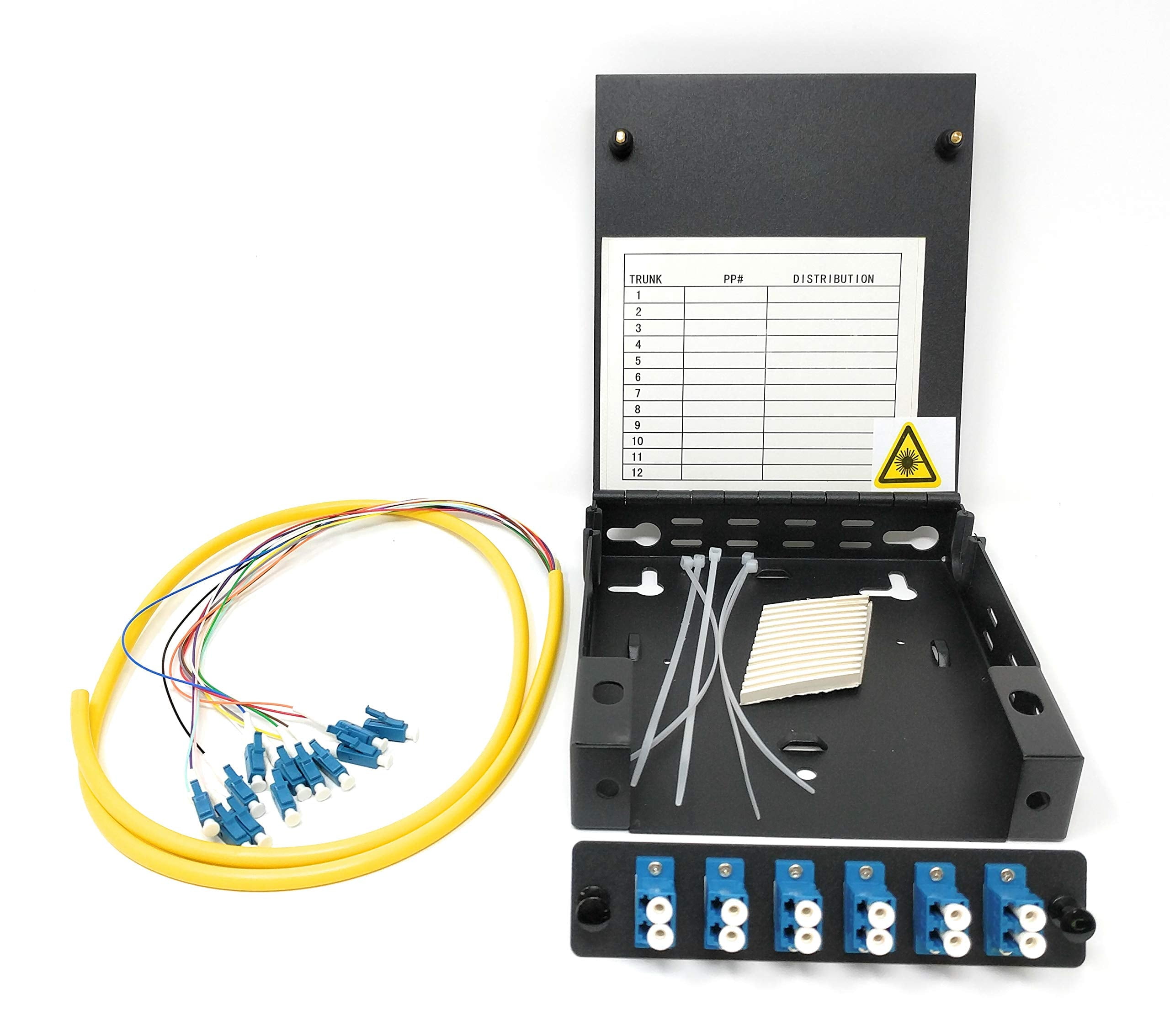 Ultra Spec Cables 12 Port Wall Mount Fiber Enclosure with Splicing ...