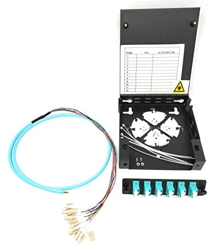 Ultra Spec Cables 12 Port Wall Mount Fiber Enclosure with Spool OM3 ...