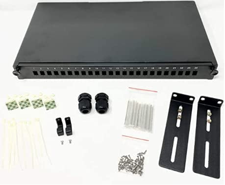Ultra Spec Cables 19" 1U 24 Port Fiber Optic Patch Panel Drawer Type ...