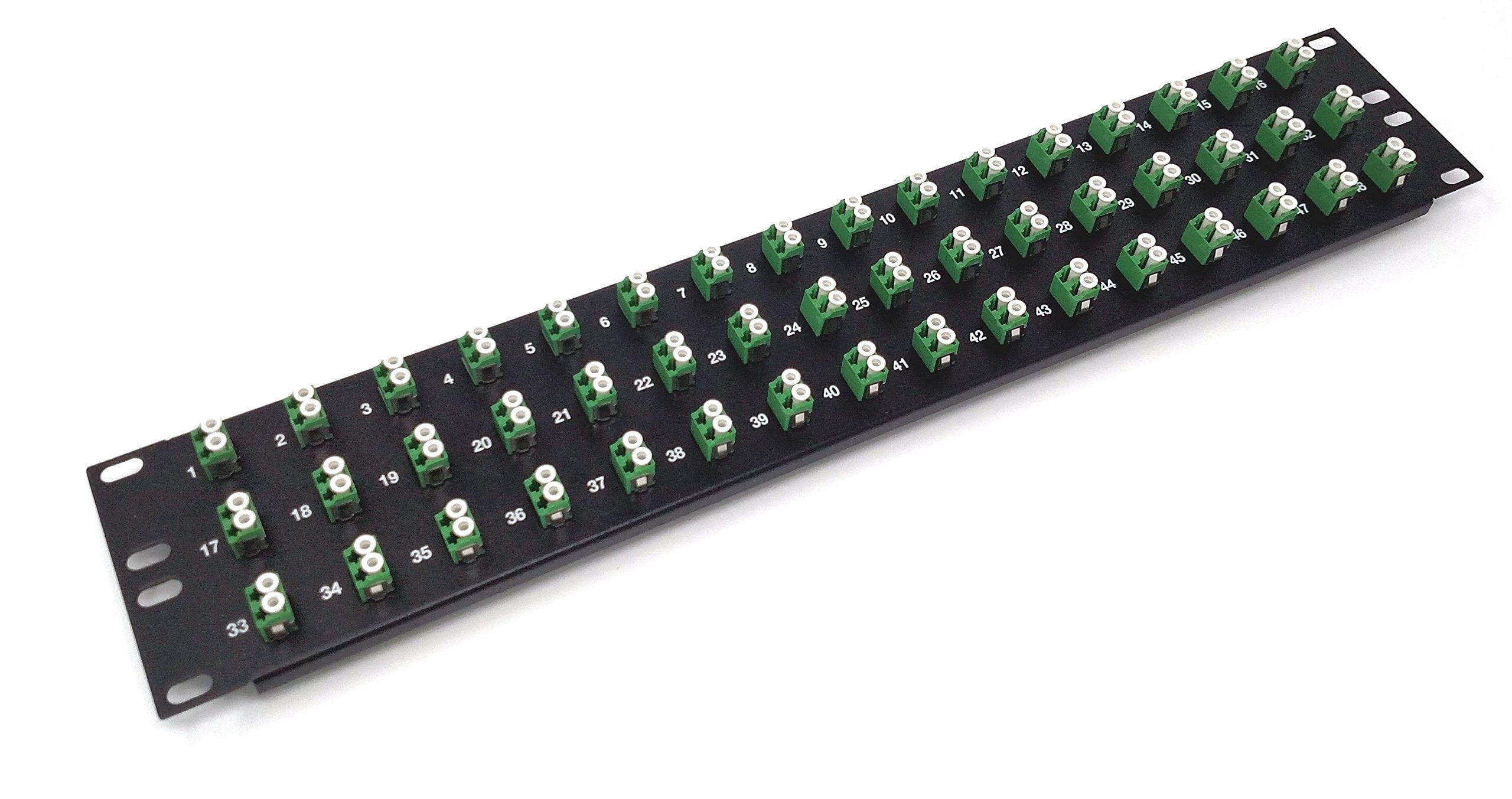 Ultra Spec Cables 48 Port LC Fiber Patch Panel APC Singlemode (Green ...
