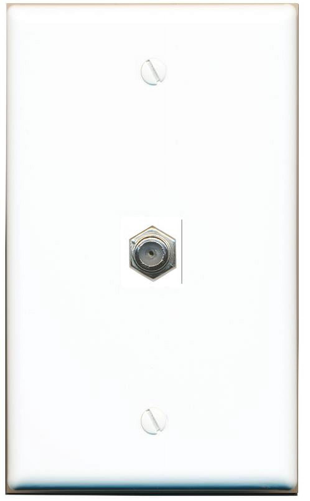 Ultra Spec Cables Coax Cable TV Wall Plate 1 Port 5 Pack - Walmart.com