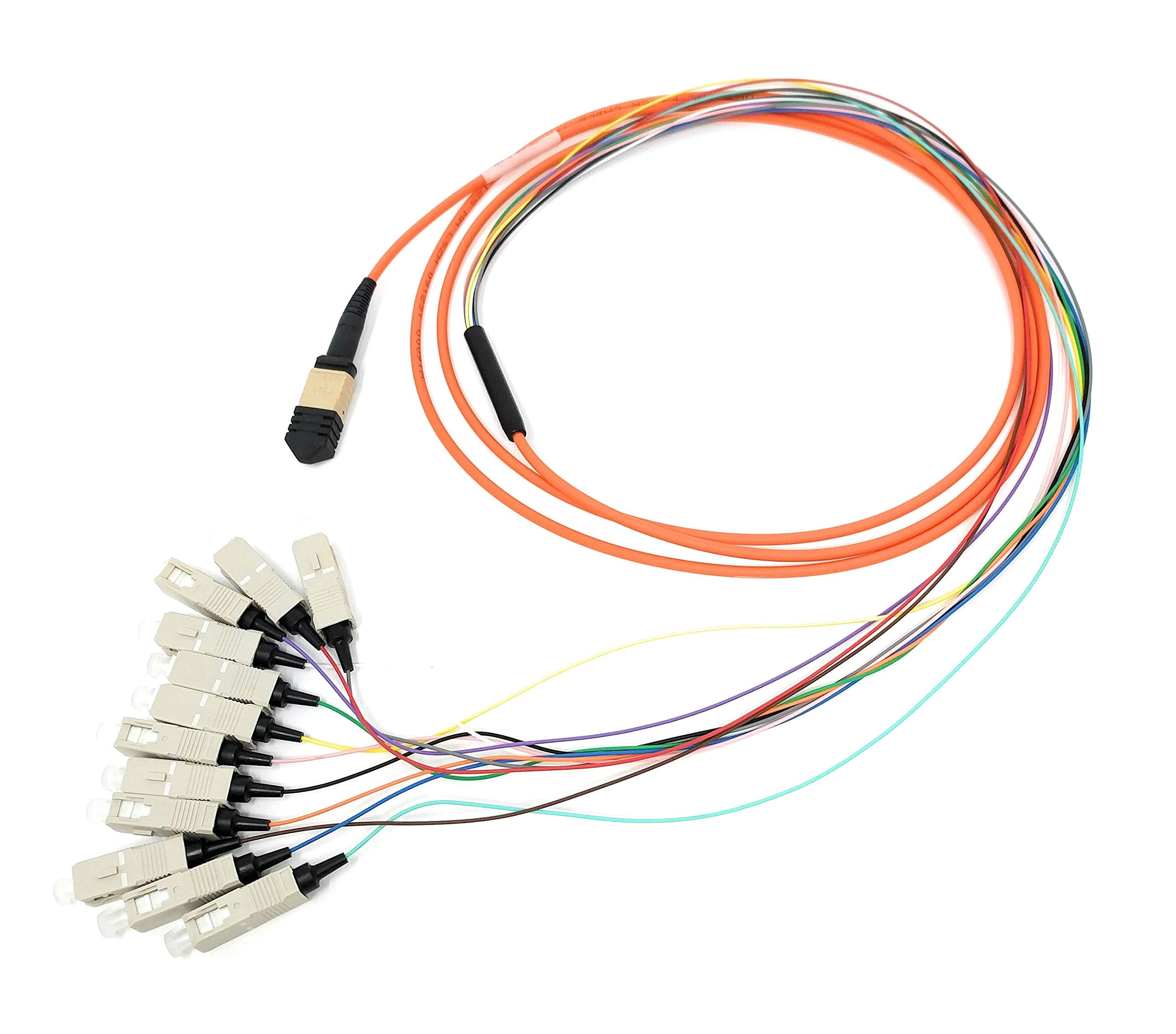 Ultra Spec Cables Multimode OM1 MPO Female to 12 x SC-UPC Simplex ...