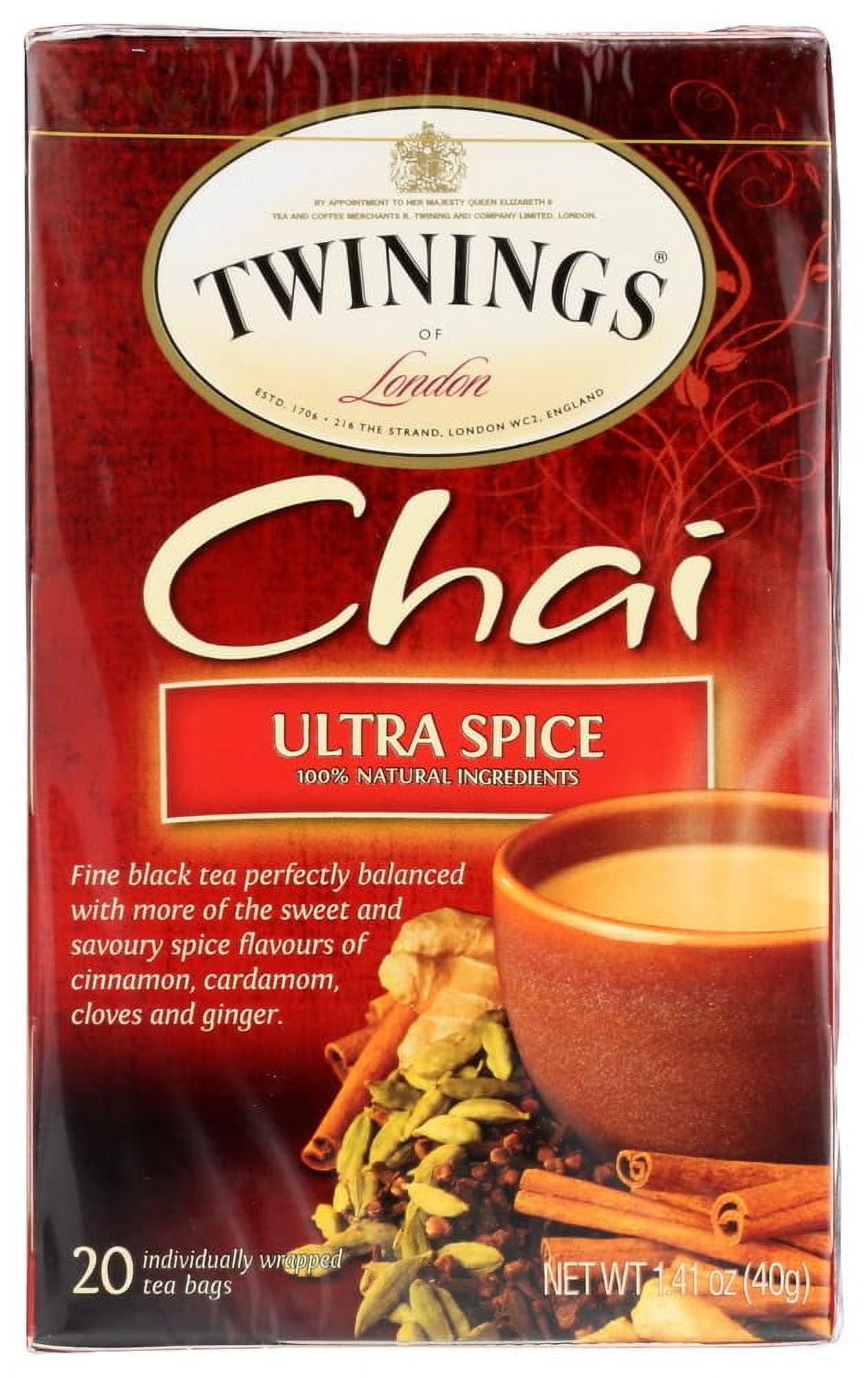 Ultra Spice Chai Tea 20 Count, Pack of 2 - Walmart.com